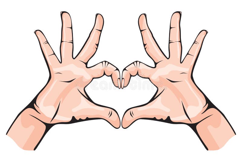 Hands showing heart stock vector. Illustration of heart - 35053730