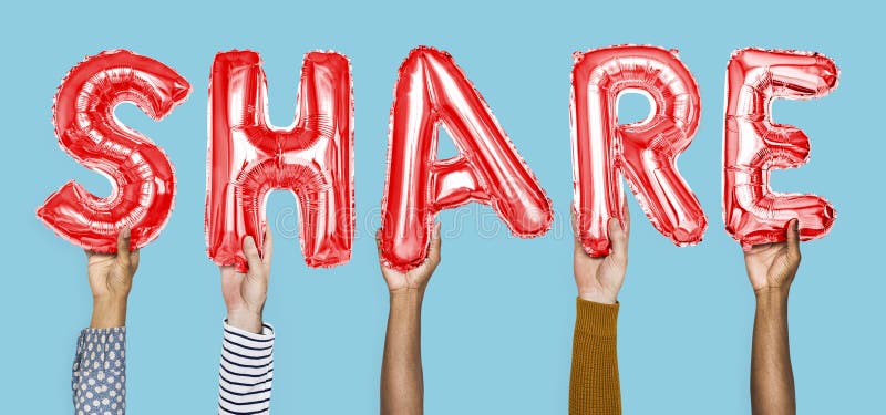 Share Word Concept Isolated on Background Stock Photo - Image of casual ...