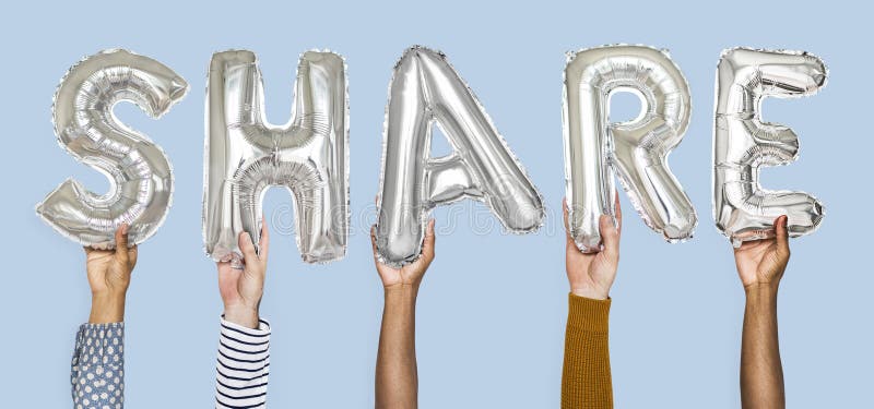 Share Word Concept Isolated on Background Stock Photo - Image of casual ...