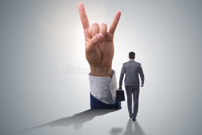 Hands Showing Victory Sign in Business Concept Stock Image - Image of ...
