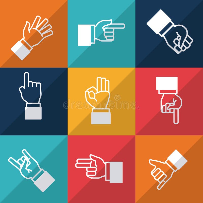 Hands signals stock illustration. Illustration of clipart - 50584326