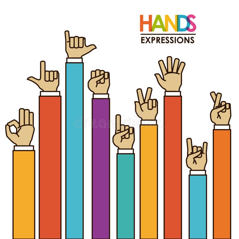 Hands signals stock illustration. Illustration of clipart - 50584326