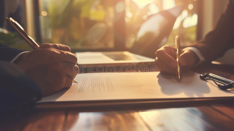 The Contract Signing Process.AI Generated Image Stock Image - Image of ...