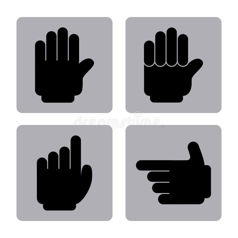 Hands signals stock vector. Illustration of eps10, comics - 32941628