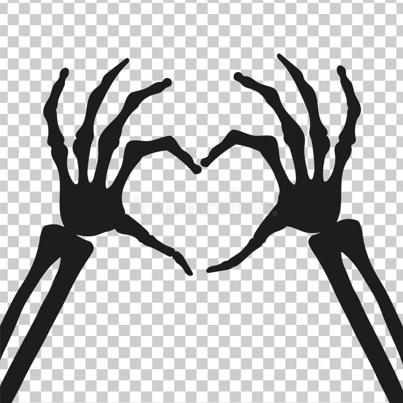 Skeleton Heart Hand Sign Svg Stock Photo - Illustration of file ...