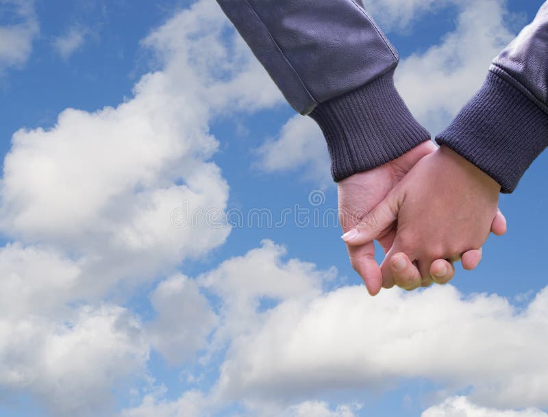 Hands and sky stock image. Image of male, female, couple - 49880691