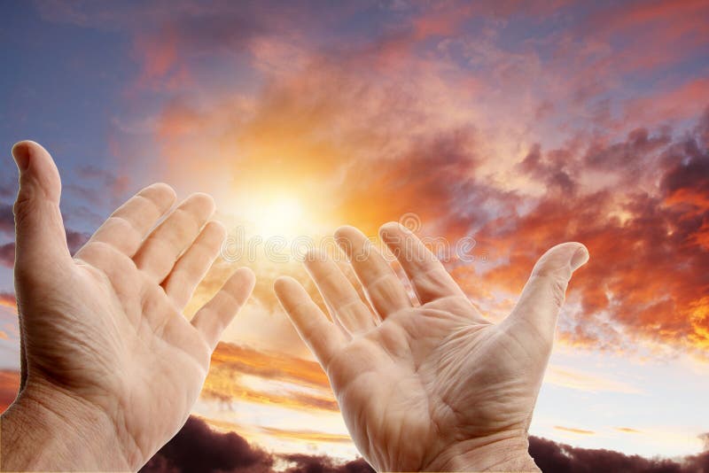 Hands in sky stock image. Image of positive, time, conceptual - 53093937