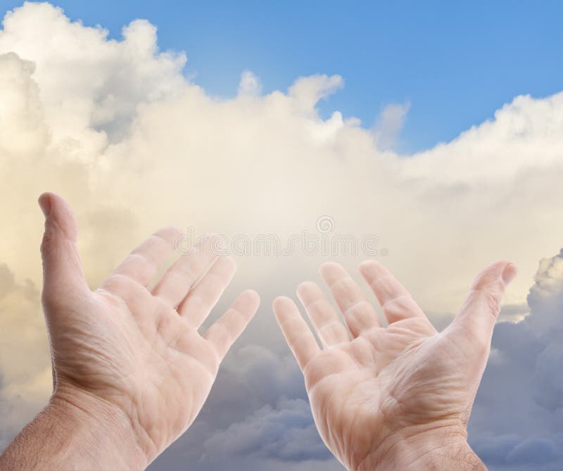Hands in sky stock photo. Image of concept, belief, sunshine - 91134424