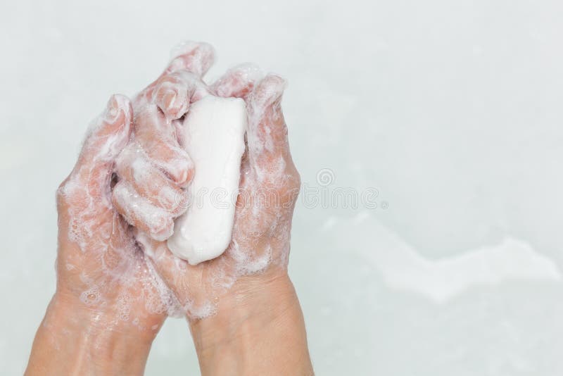 Soap in hands stock photo. Image of bacteria, handwash - 177222550