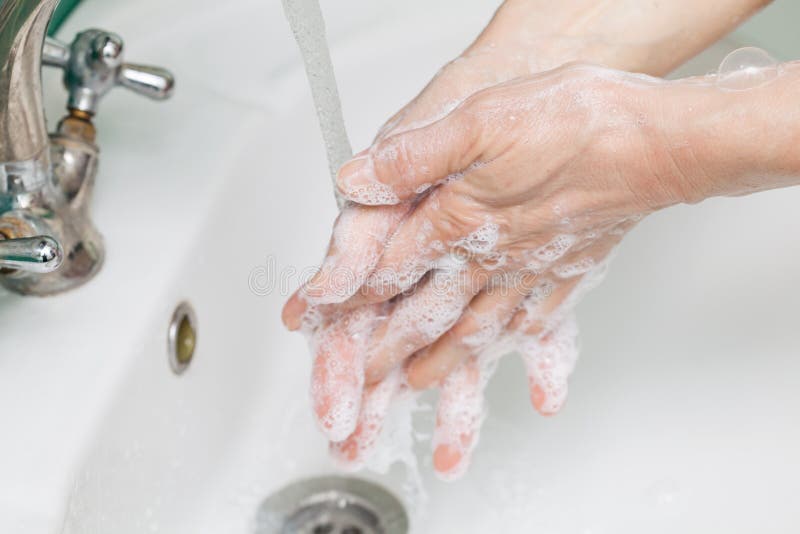 Soapy hands stock image. Image of hygiene, finger, disinfectant - 177097551