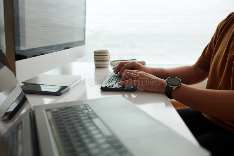 It Developer Coding On Computer Stock Image Image Of Device Language 303201297