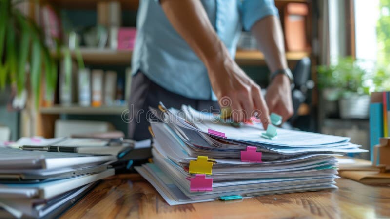 The Documents on Desk.AI Generated Image Stock Photo - Image of ...