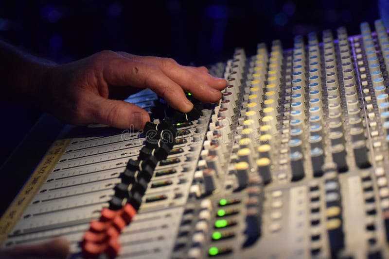 Sound man at work stock photo. Image of show, sound - 108744426