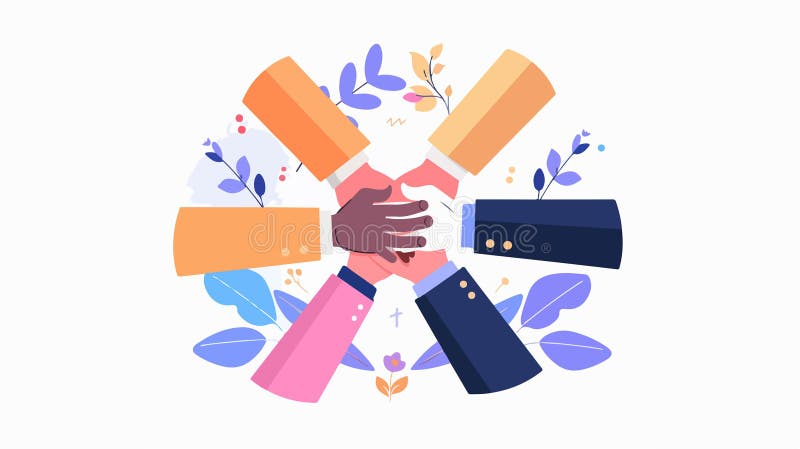 Team Unity and Trust: Hands Stacked Together Image for Professionals ...