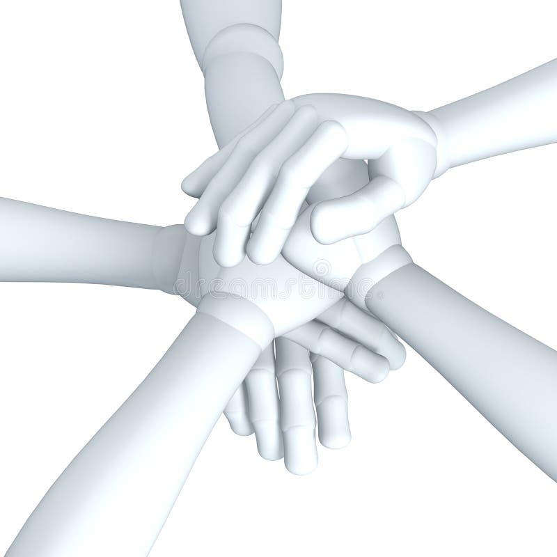 Hands Stacked on Each Other Teamwork Symbol Icons Isolated on White ...