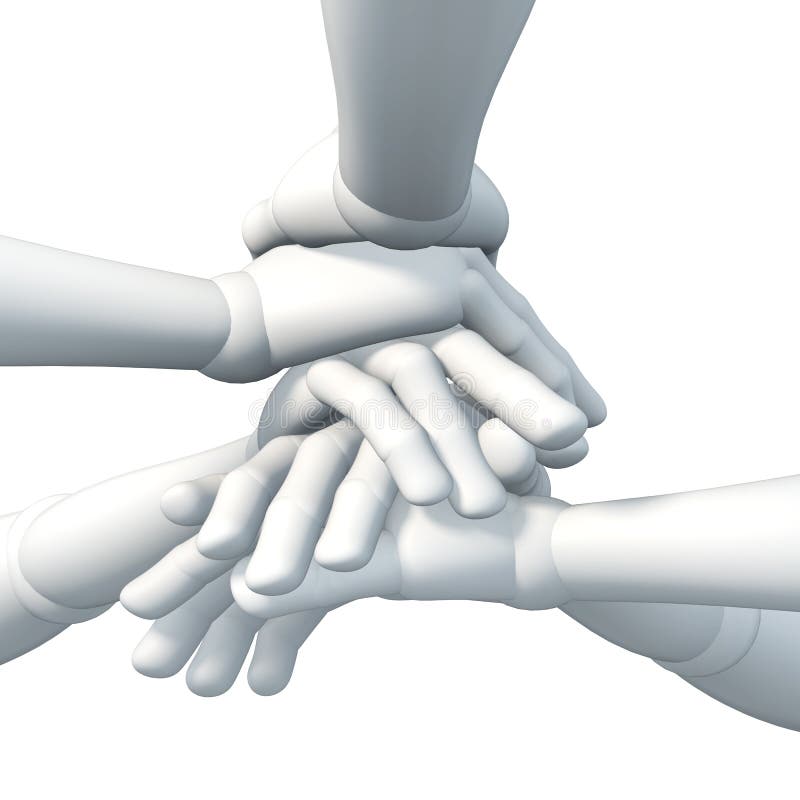 Hands Stacked on Each Other Teamwork Symbol Icons Isolated on White ...