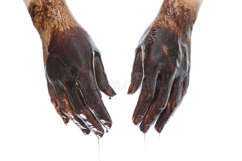 Hands Stained with Black Oil Stock Photo - Image of background, naphtha ...