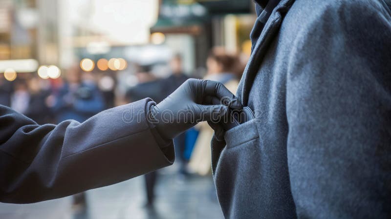 Hands are Stealing in the Crowd Stock Illustration - Illustration of ...