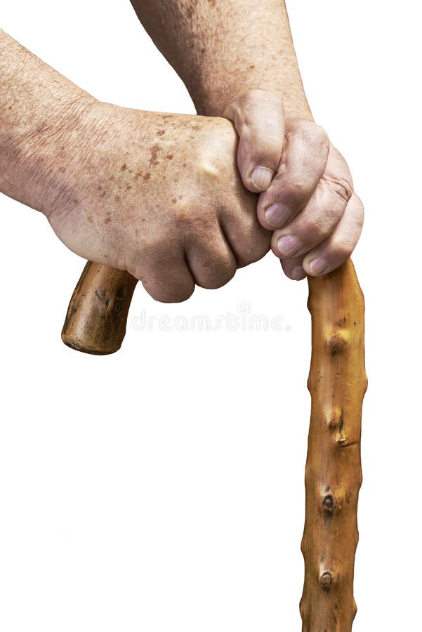 Hands and stick stock photo. Image of person, retirement - 53708708