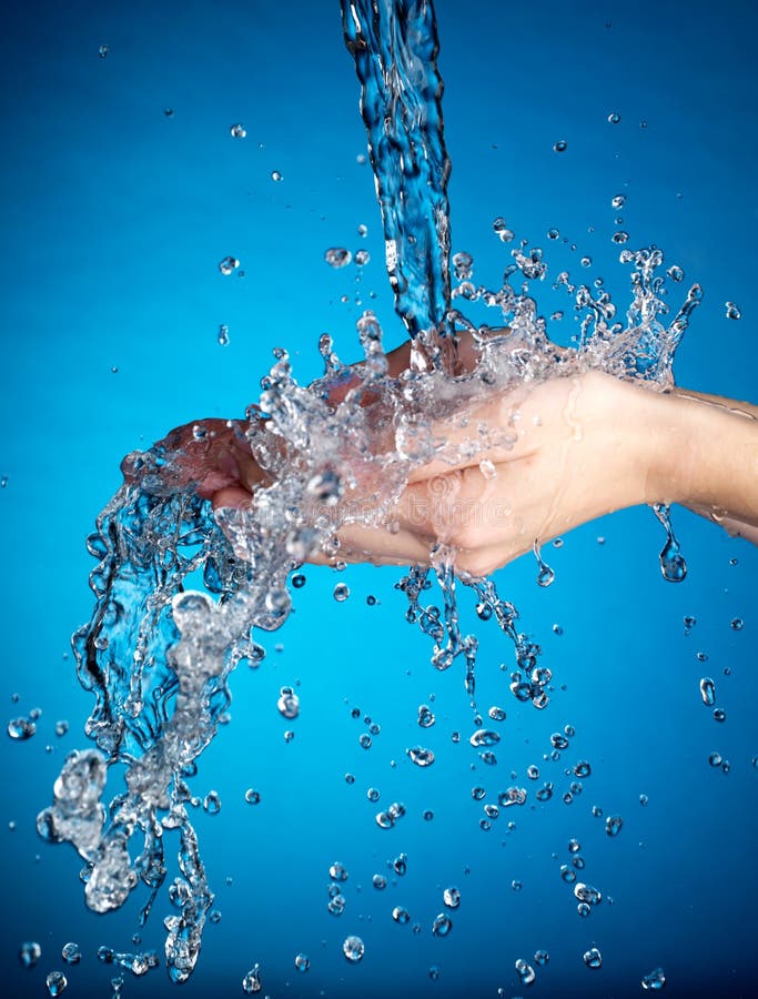 Hands and stream of water. stock image. Image of ideas - 6966449