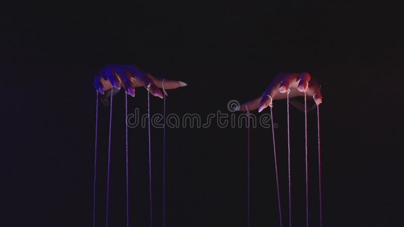 Control and Manipulation Visualized by Puppeteer Hands Stock Photo ...