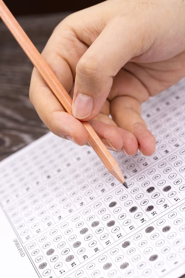 Hands Student Testing Exercise Stock Image - Image of university ...