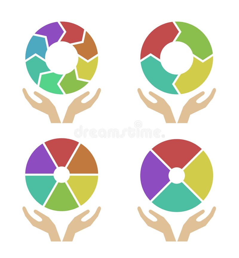 Hands Support Infographics Diagram Stock Vector - Illustration of ...