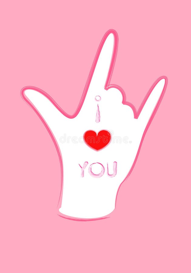 Hands symbol of I love you stock vector. Illustration of beautiful ...