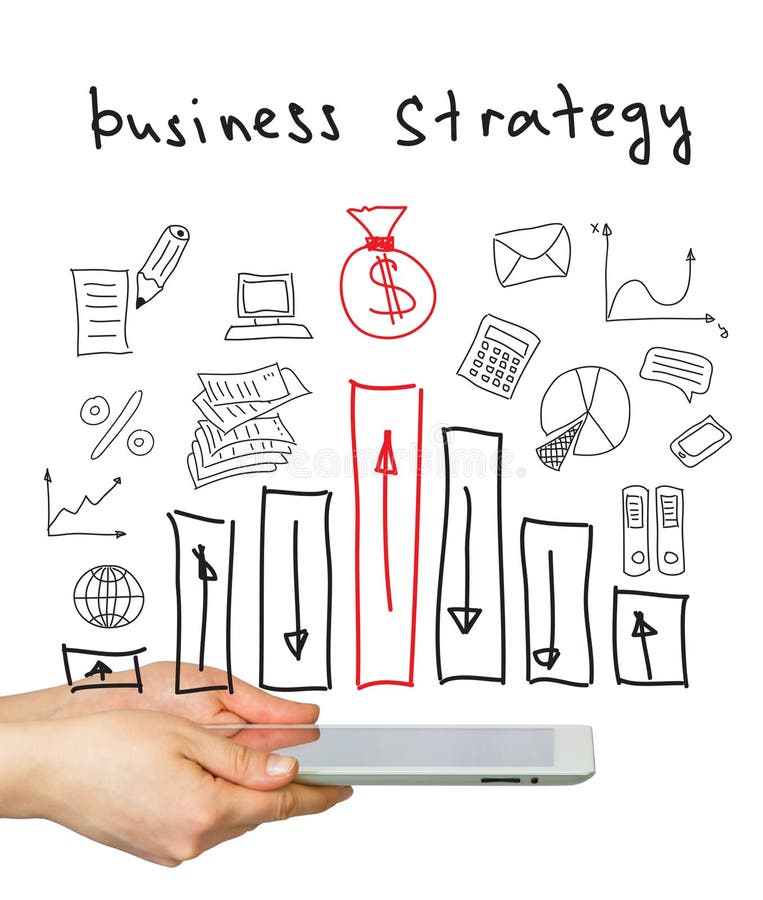Hand Drawing Business Strategy Concepts Stock Photo - Image of ...