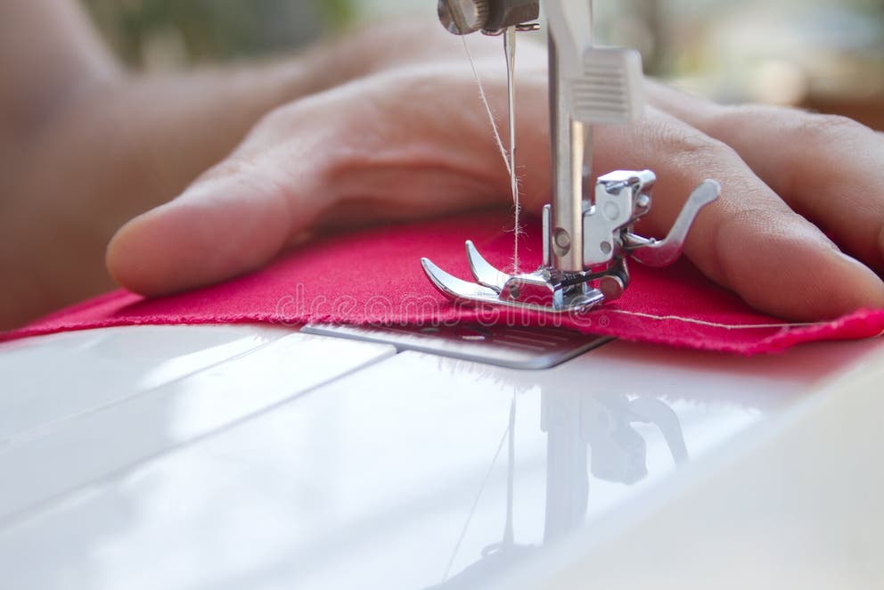 Hands of Tailor Sewing Clothes Stock Photo - Image of craft, macro ...
