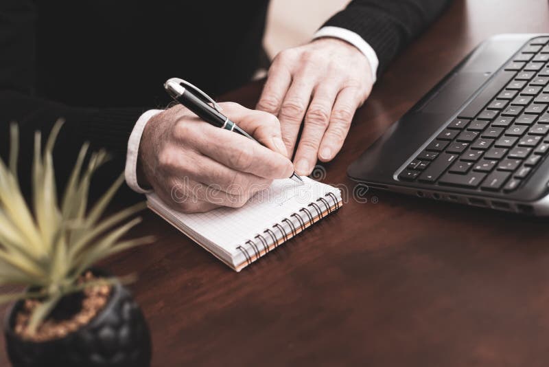 Hands Taking Notes on Notebook Stock Photo - Image of businessman ...