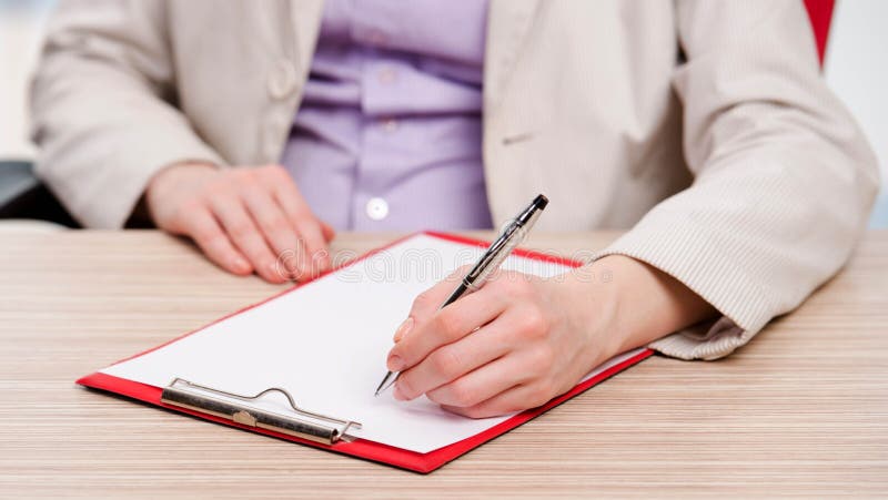 Hands Taking Notes in the Pad Stock Photo - Image of binder, data ...