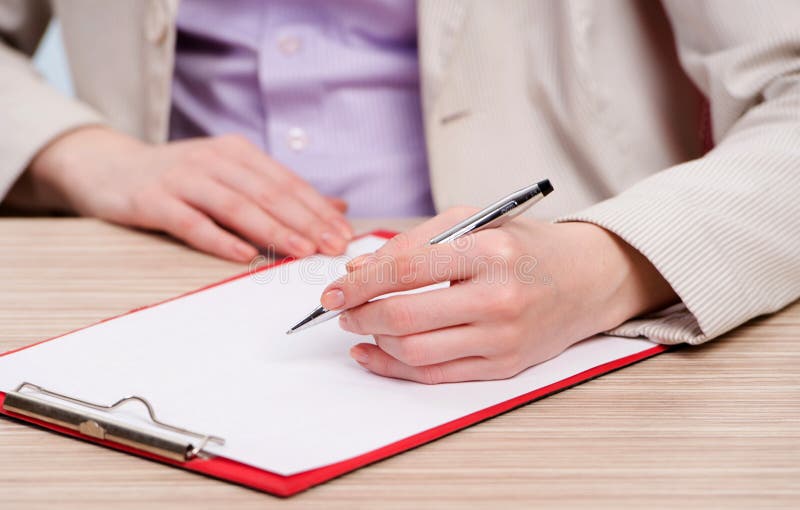Hands Taking Notes in the Pad Stock Image - Image of business ...