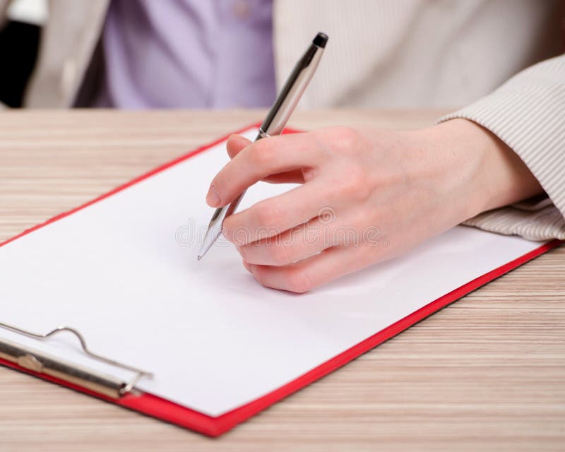 Hands Taking Notes in the Pad Stock Photo - Image of business, binder ...