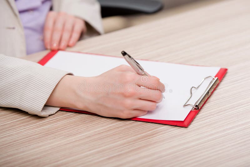 The Hands Taking Notes in the Pad Stock Image - Image of book ...