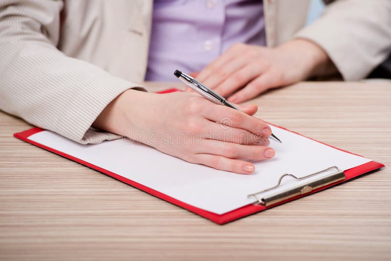 The Hands Taking Notes in the Pad Stock Image - Image of page, office ...