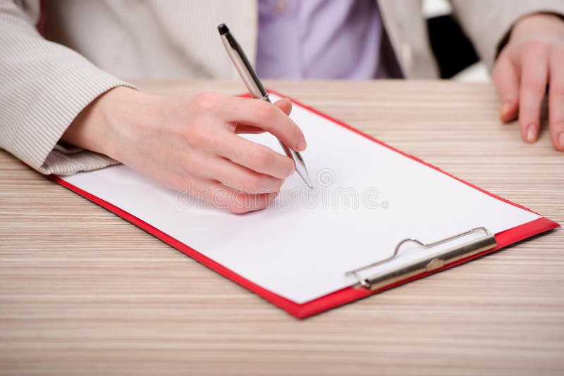 The Hands Taking Notes in the Pad Stock Image - Image of book ...