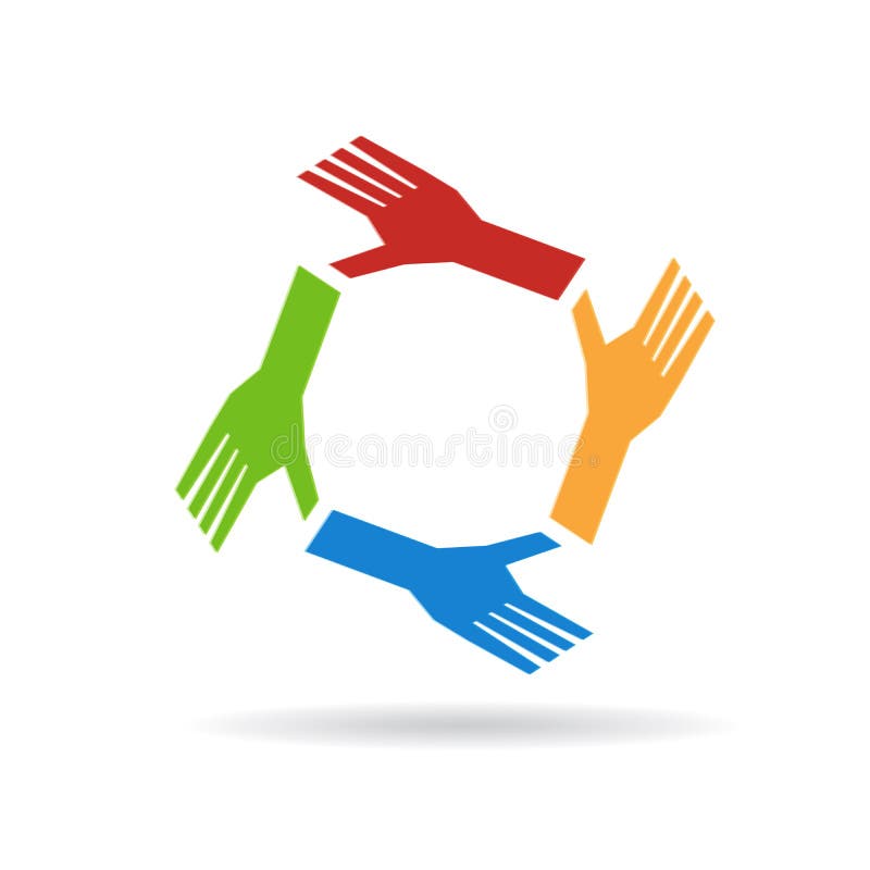 Meeting Circle Hands stock vector. Illustration of design - 36465905