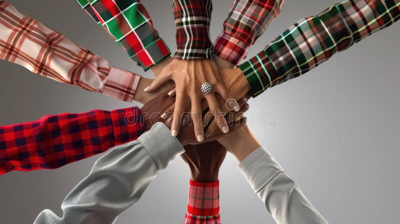 The Hands in Team Unity. AI Generated Stock Photo - Image of blue ...