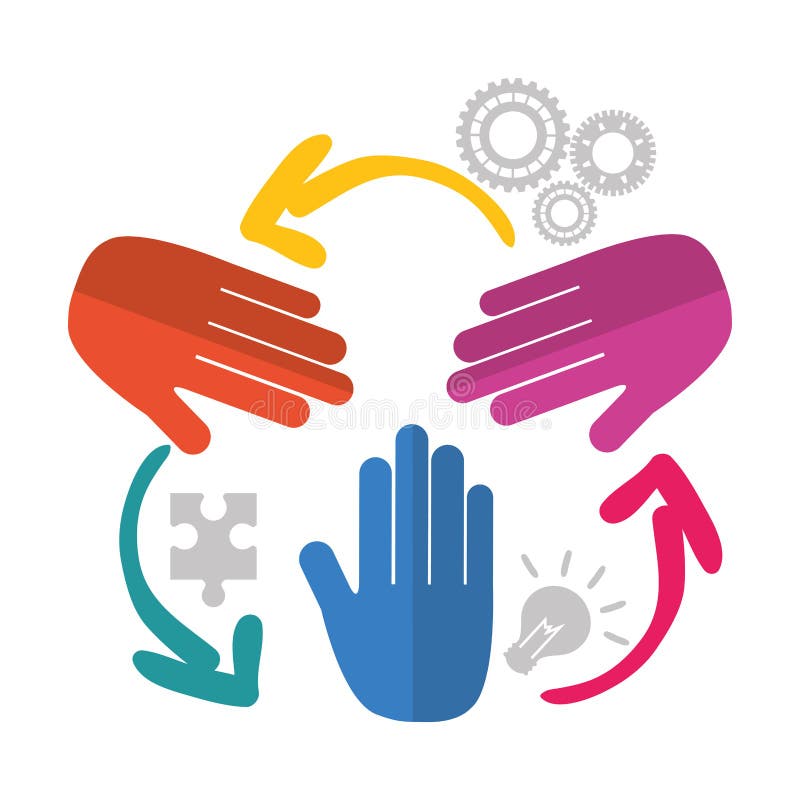 Teamwork Support Logo Vector Stock Vector - Illustration of harmony ...