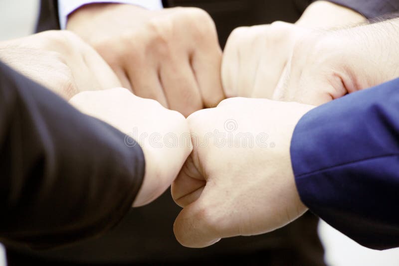 Hands on Hands Teamwork and Partnership Sign Stock Image - Image of ...