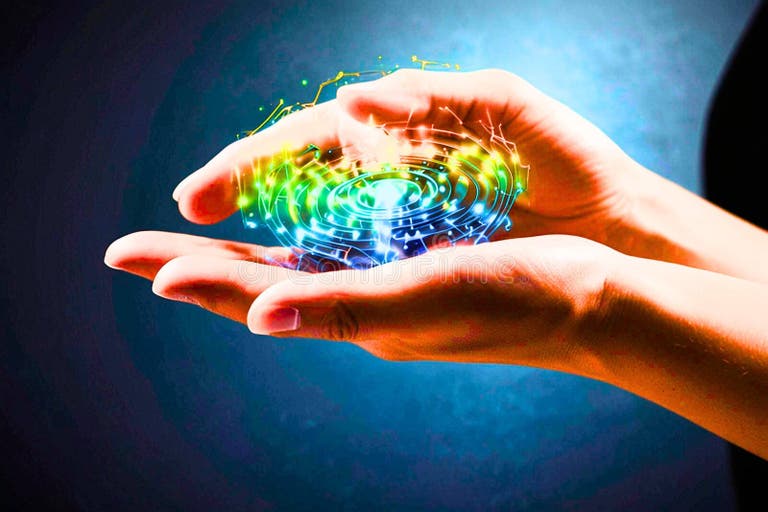 “Hands-on Tech: Exploring Innovation through Human Touch” Stock Photo ...