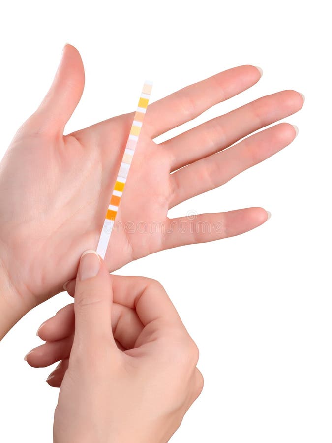 Hands with test strip stock photo. Image of medicine - 59146488