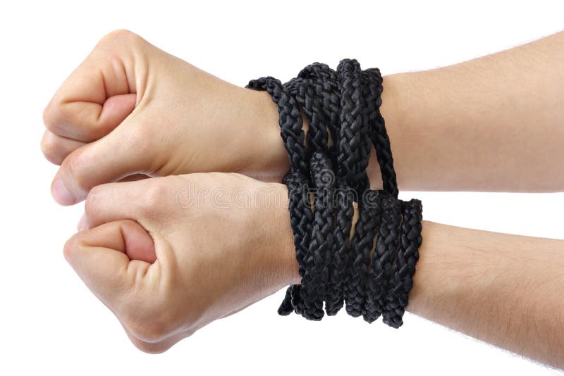 Hands tied stock photo. Image of captive, laynard, chord - 359328
