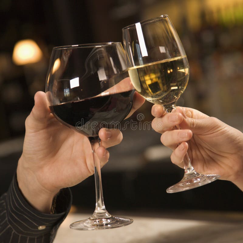 Hands toasting wine. stock image. Image of beverage, celebration - 2432061