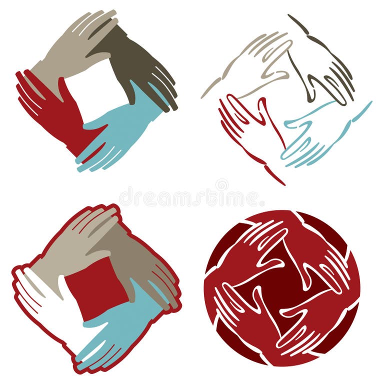 Hands Joined Together Stock Illustrations – 646 Hands Joined Together ...
