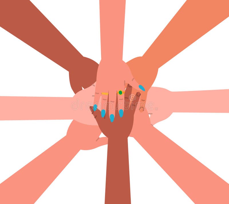 Hands Together. Multi-ethnic and Diverse Hands Together. Human Hands ...