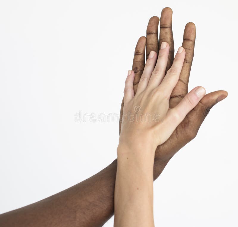 Hands Together Multiethnic Unity Concept Stock Photo - Image of ...