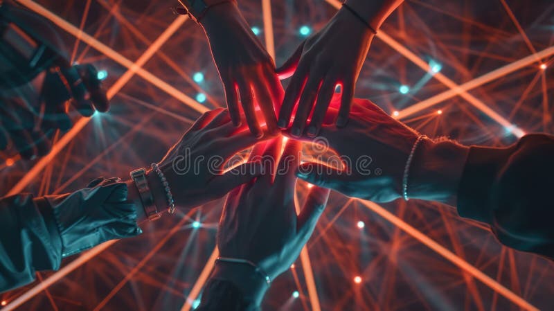 Experience the Unity of a Team in a Futuristic Cyberspace with Hands ...