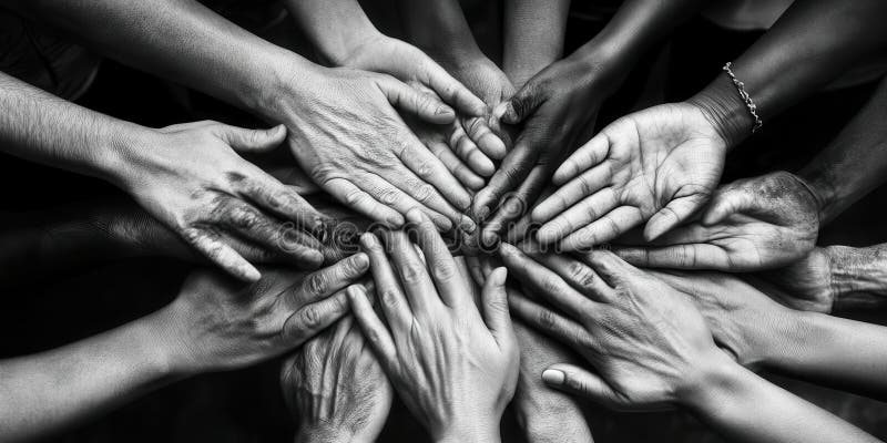 Hands Together Show Strength and Unity, Concept of Teamwork and ...